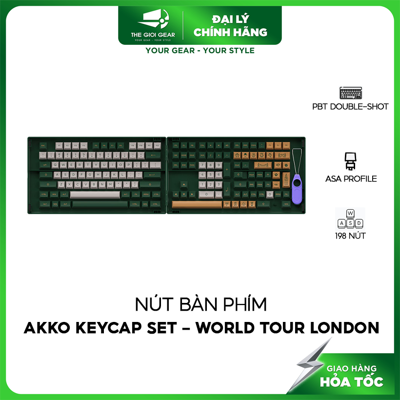 Keyboard Buttons - AKKO Keycap set – World Tour London (PBT Double-Shot ...
