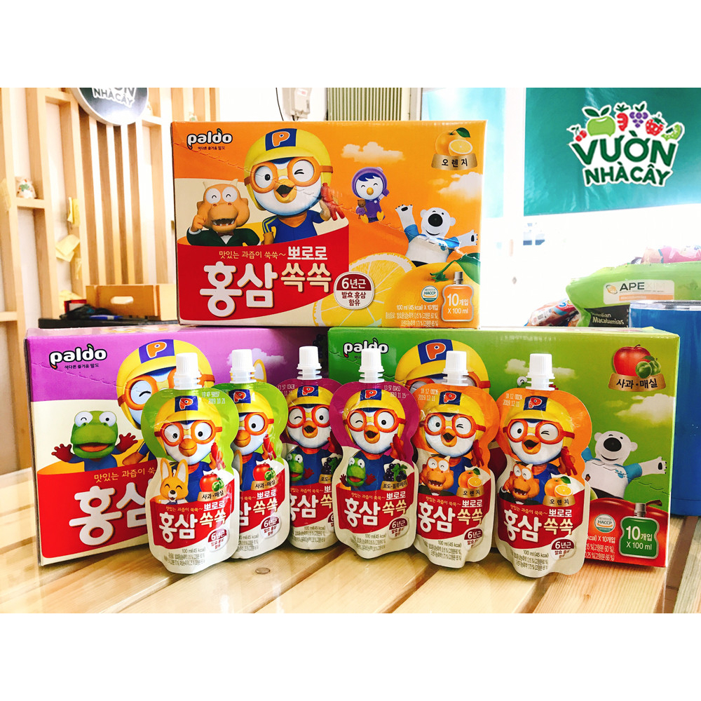 [ODD 1 PACK] PORORO KOREAN FRUIT RED GINSENG DRINK 100ML - HELPING ...