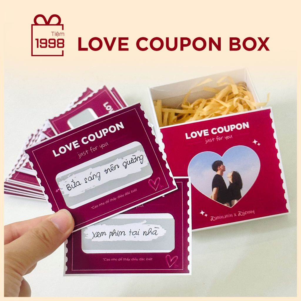 Love Coupon Box | Gift Coupons for Boyfriends and Girlfriends, Scratch ...