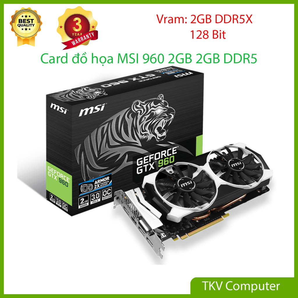Msi GeForce GTX 960 2GD5T 128 Bit Graphics Card - 1050 28% Stronger ...