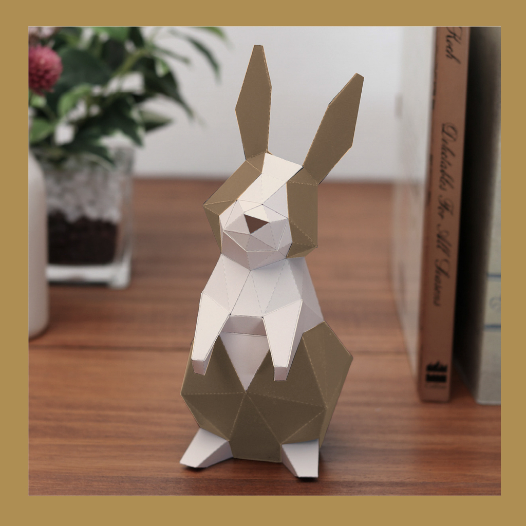 Polygon model - 3D paper rabbit (rabbit / papercraft) | Shopee Singapore
