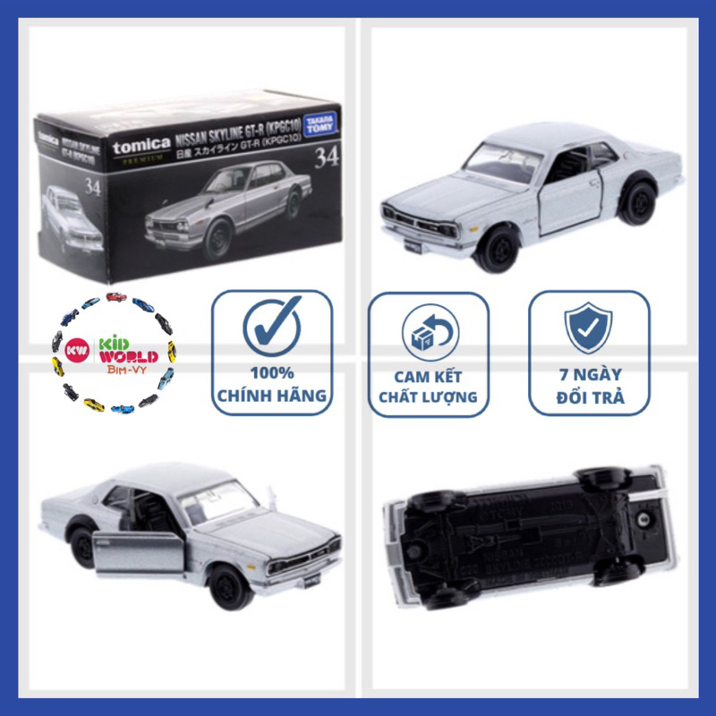 Tomica Premium Nissan Skyline GT-R Model Car (KPGC10). No.34. Scale 1:61. | Shopee Singapore