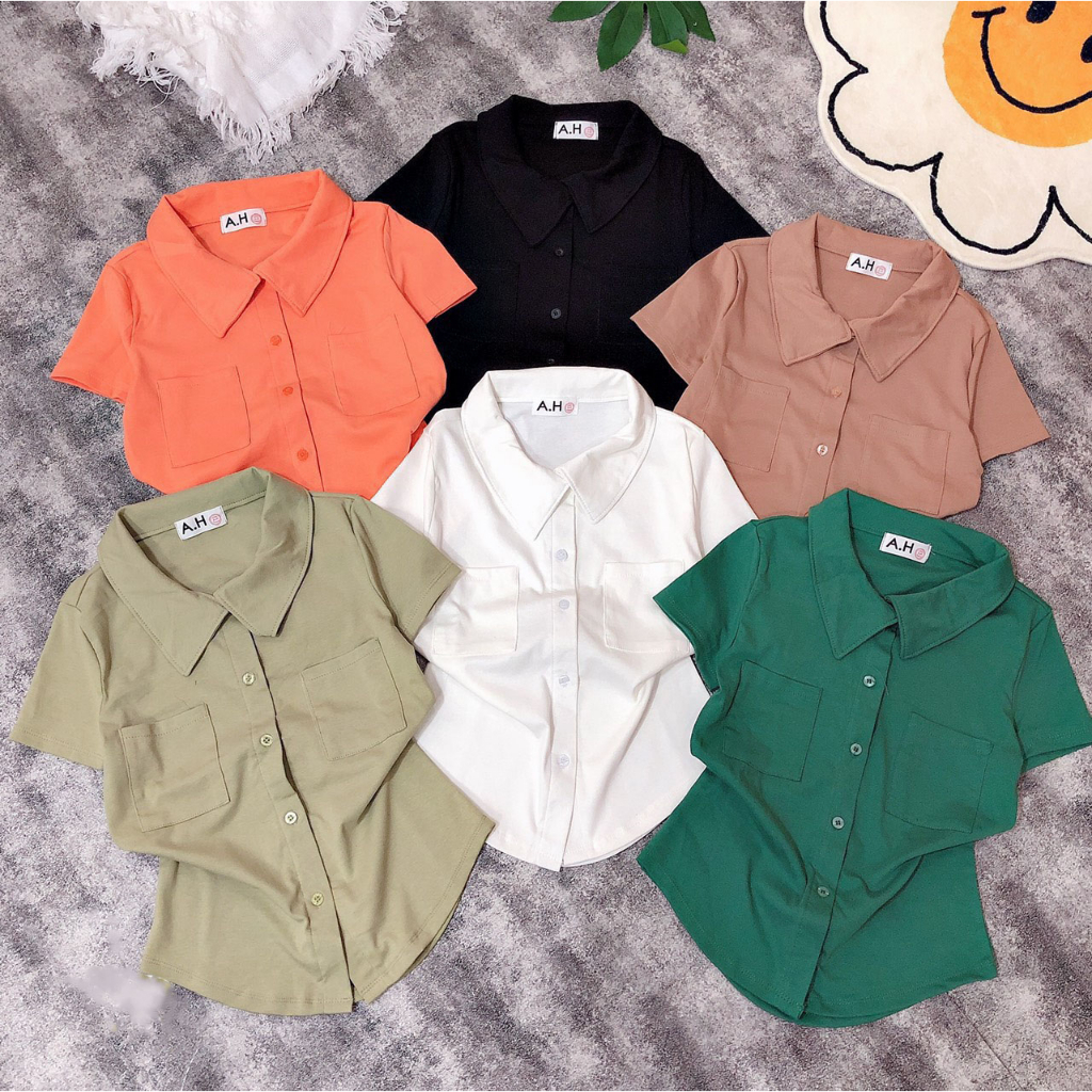 Short-sleeved bozip somi Shirt With Side Pockets In full Color (With ...