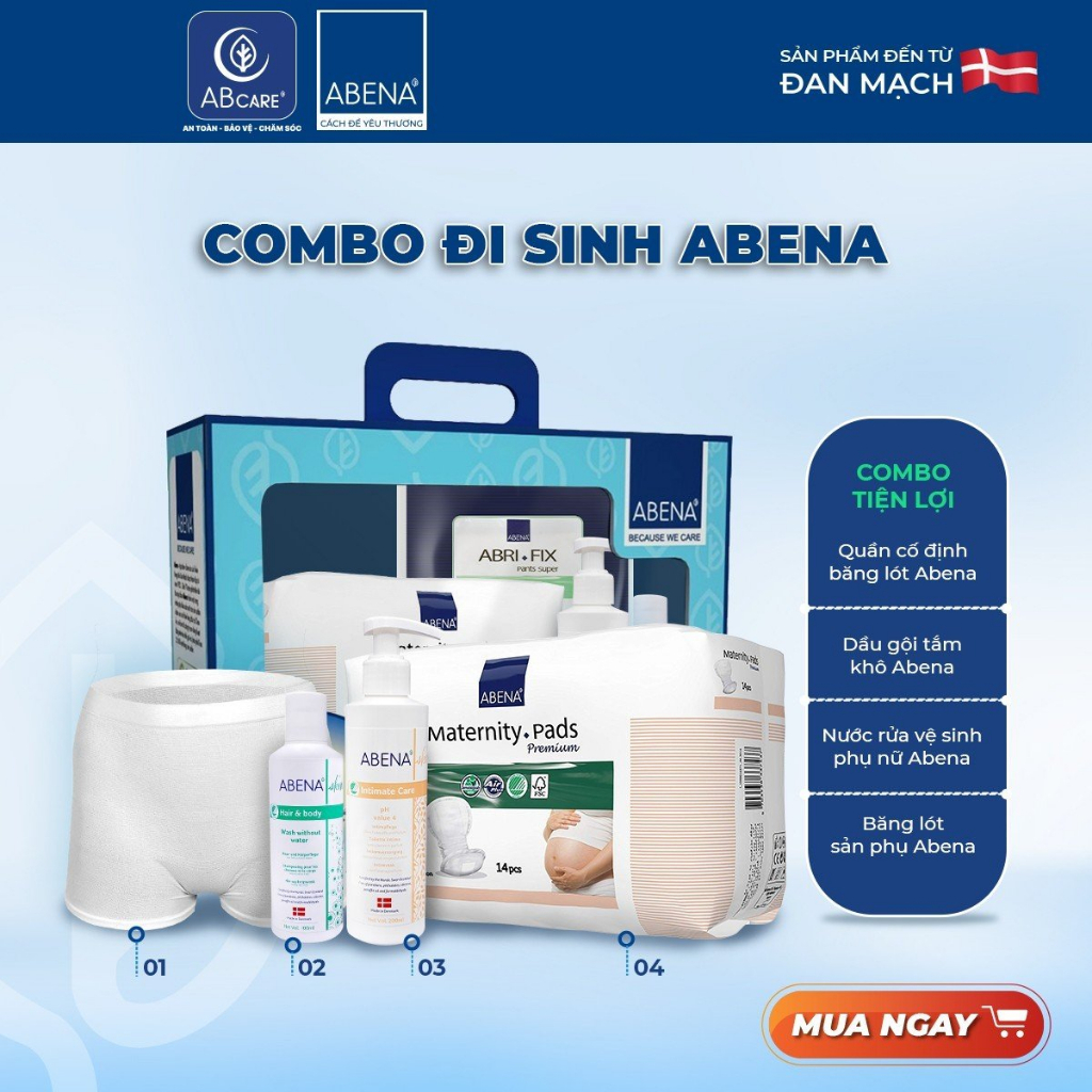 Basic Abena birth Combo 4 Piece - Imported from Denmark (free premium ...