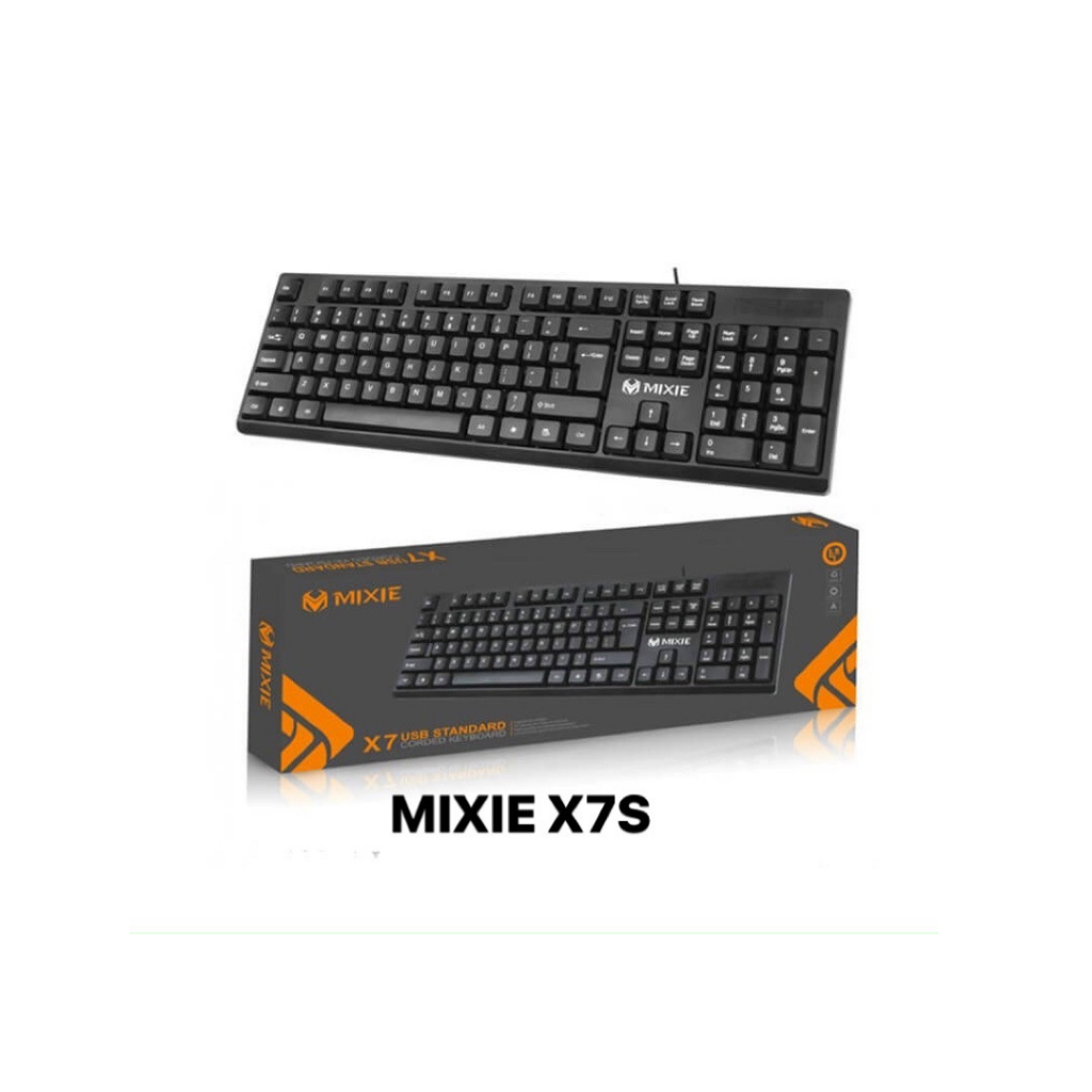MIXIE X7S WIRED OFFICE COMPUTER KEYBOARD (USB), BLACK | Shopee Singapore