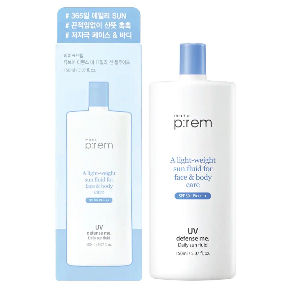 Make Prem UV Defense Me Physical Sunscreen. Make Prem Sun Fluid SPF 50 ...