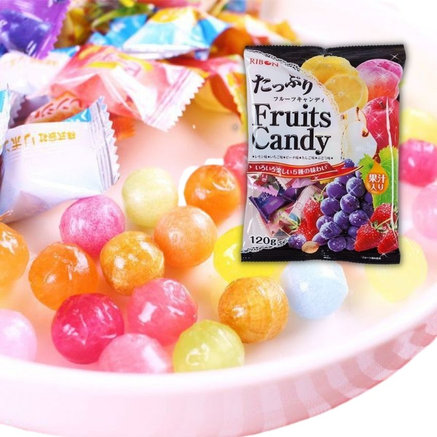 Ribon Fruits Candy 5 mixed fruit flavors 120g pack domestically made in ...