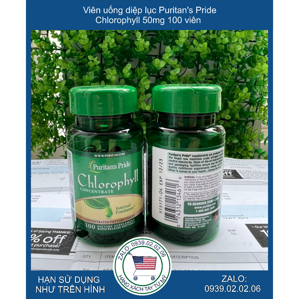 Puritan's Pride Chlorophyll Chlorophyll oral tablet 50mg 100 tablets ...