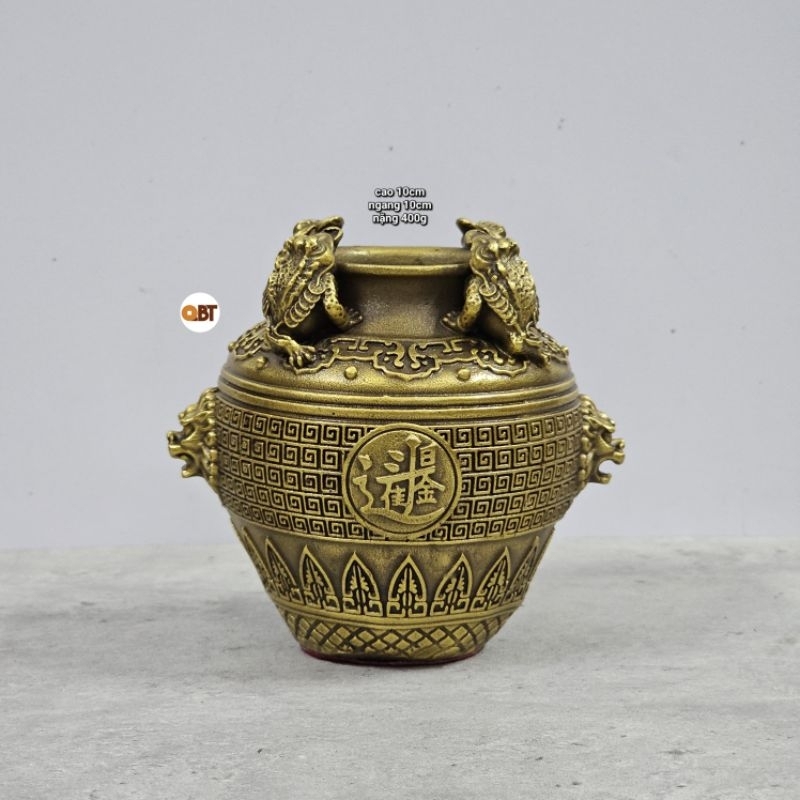 Toad jar - fortune jar - feng shui bronze fortune jar | Shopee Singapore