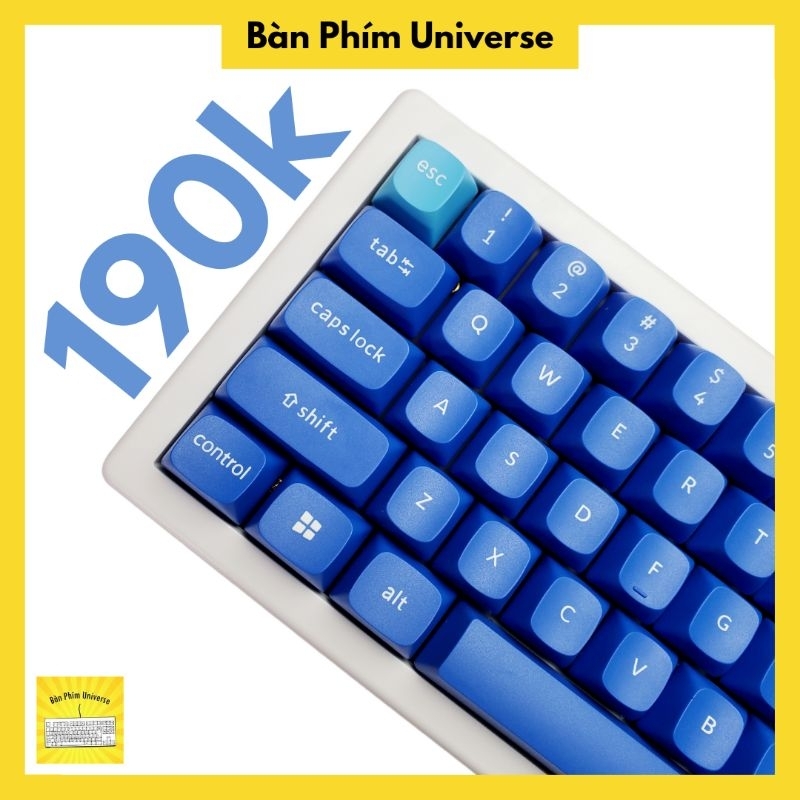 Bright Blue keycap pbt profile OEM 126 Keys - keycap double shot ...