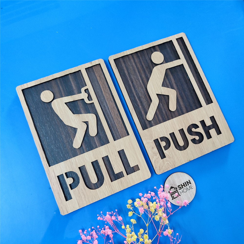 3d laser cut wooden door push pull panel sunken for store decor ...