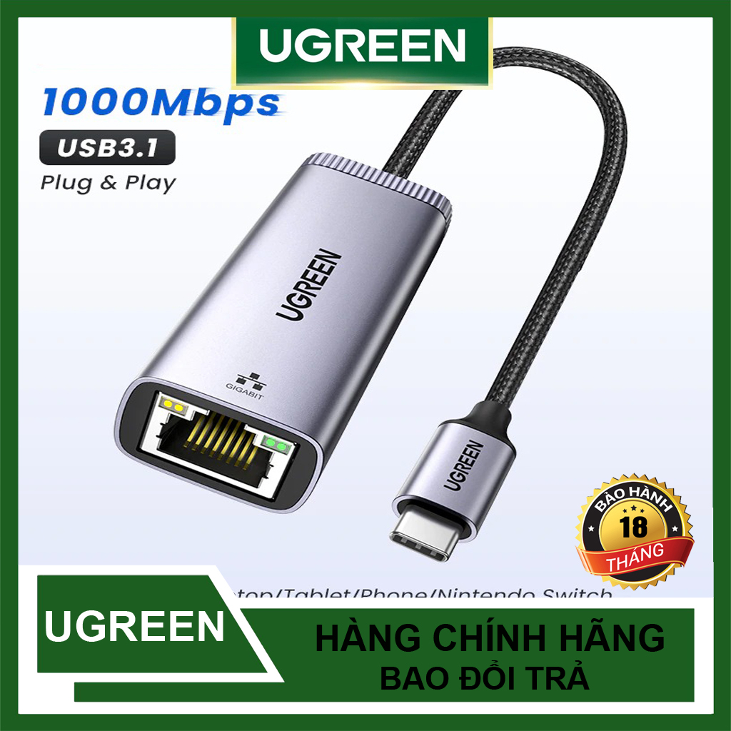 Genuine Ugreen 40322 CM483 Premium USB Type C to Rj45 Lan 1000Mbps ...