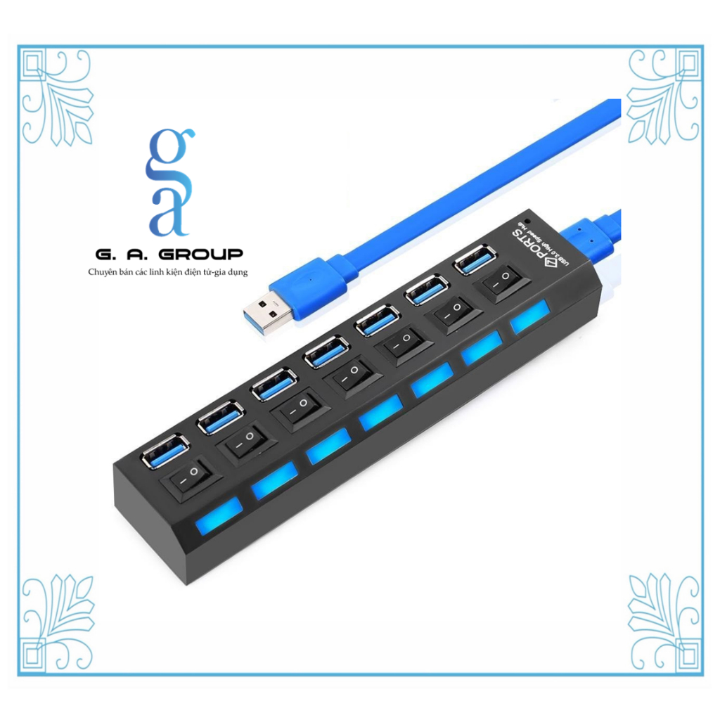 7 port 3.0 USB Hub | Shopee Singapore
