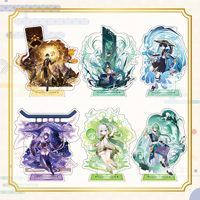 Model Standee Mica Arcrylic Character Genshin Impact 15cm Zhongli Xiao ...