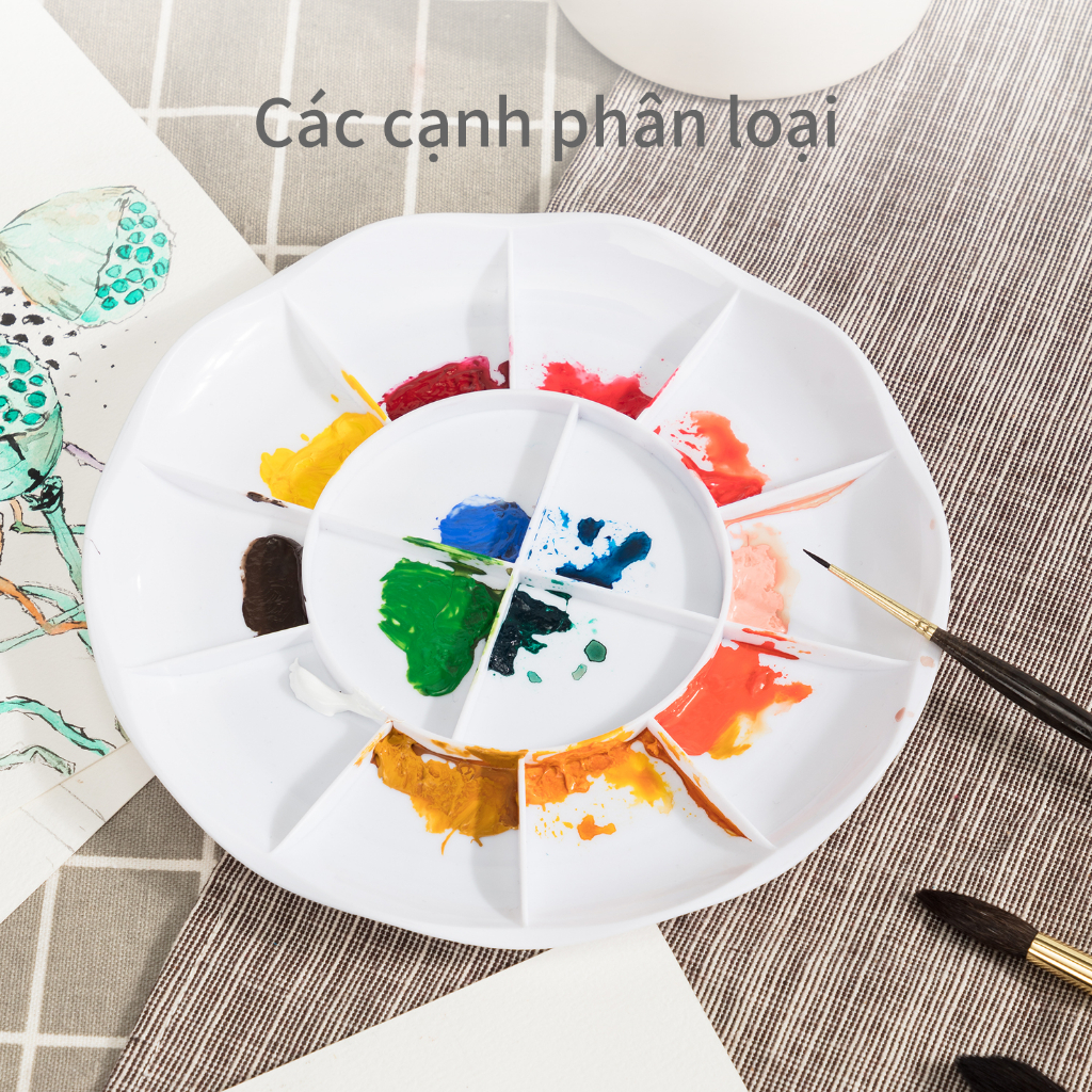 [ Express ] Deli 12 Compartment Watercolor Pallet Color Mixing Tray ...