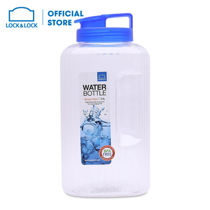 LOCK & LOCK Aqua Lock water bottle&Lock HAP739w (2.6L – blue lid ...