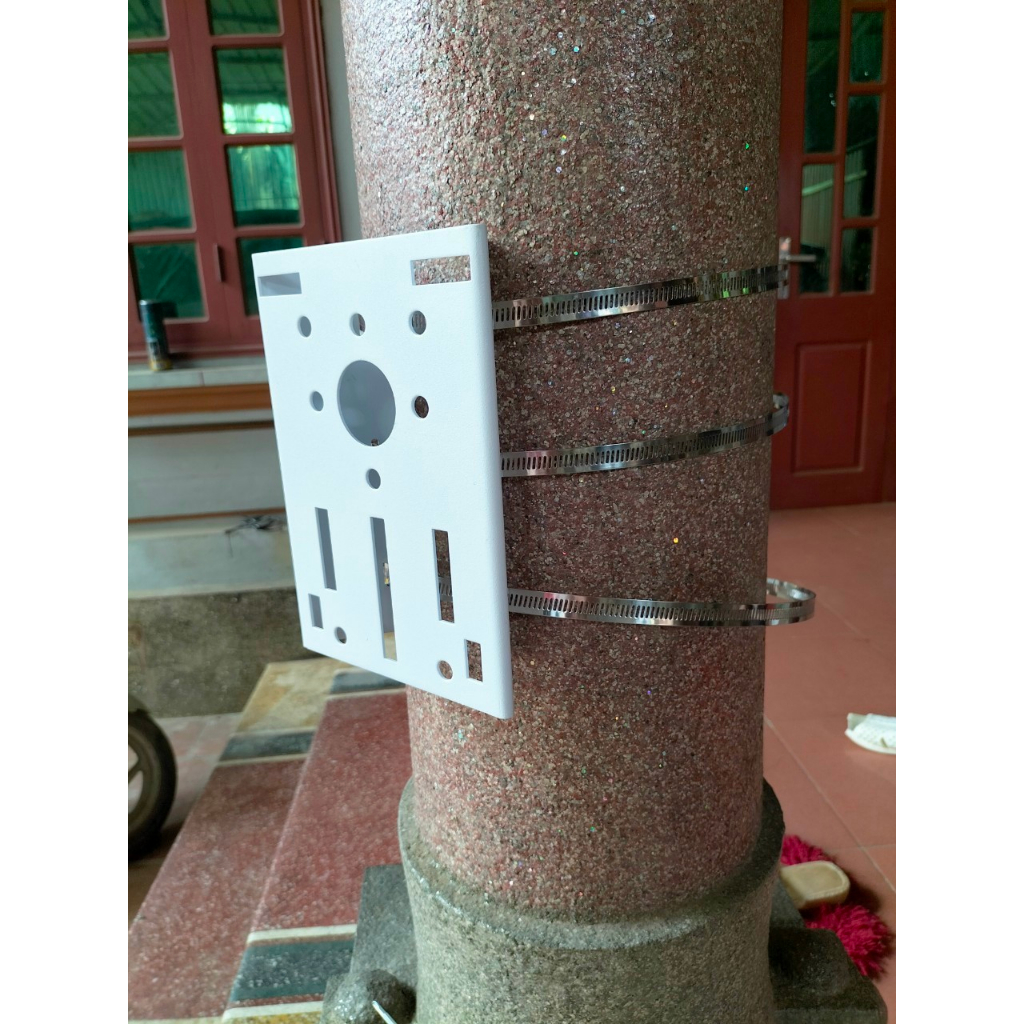 Flange for mounting iron poles to attach cameras, flange to attach to ...