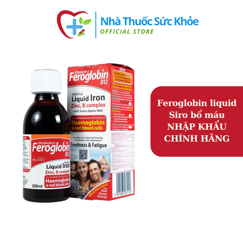 Vitabiotics FEROGLOBIN B12 Blood Tonic Syrup Provides Iron To Support ...