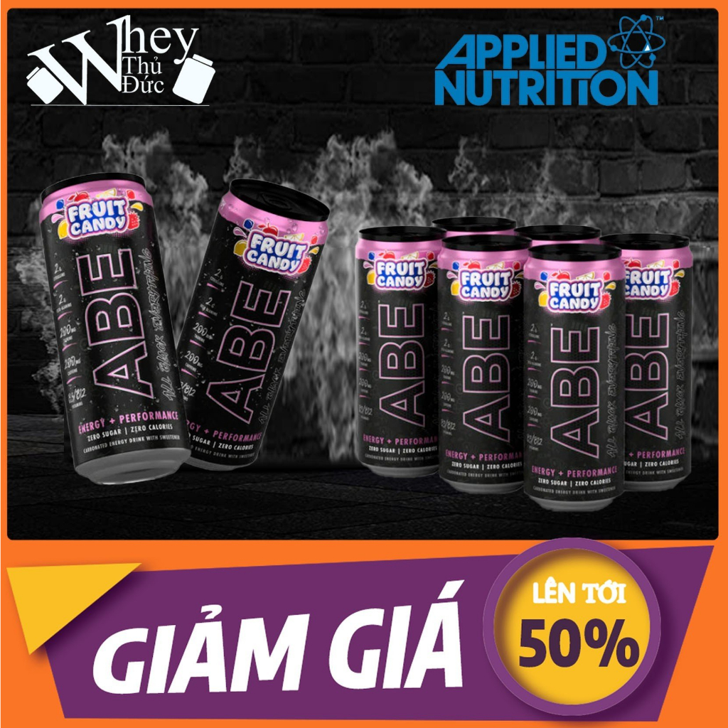Set of 12 cans of ABE Applied Nutrition 330ml Fruit Candy flavor ...