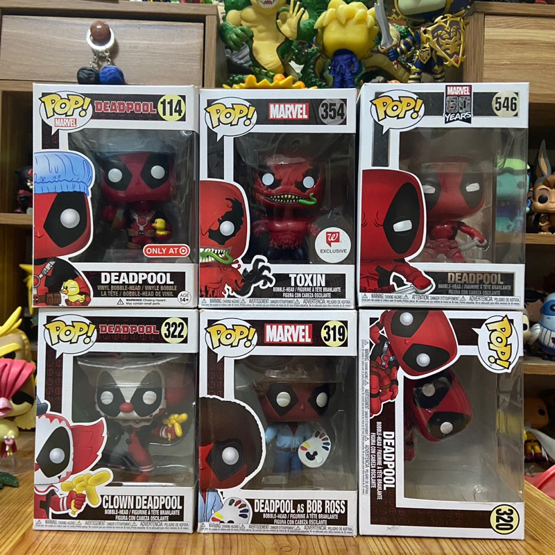 [Box] Funko Marvel - Deadpool / Duck / Toxin / Bob Ross Model (fullbox ...