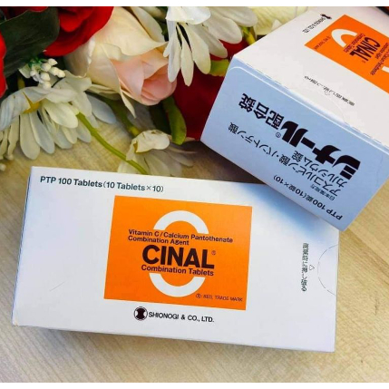 Vitamin C oral tablet, white skin, dark spots Cinal C 100 Japanese ...