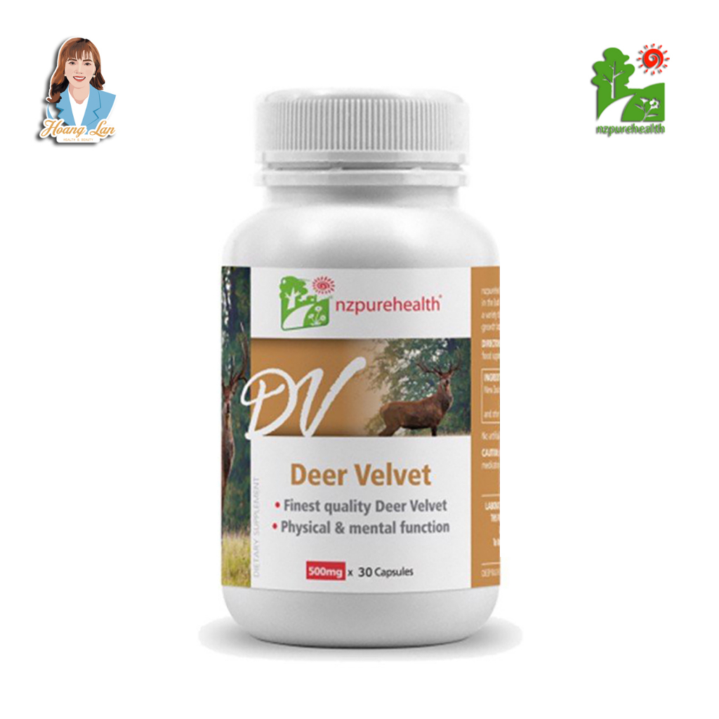 New Zealand Nz Pure Health Deer Velvet Imported Deer Velvet Tablets (30 ...