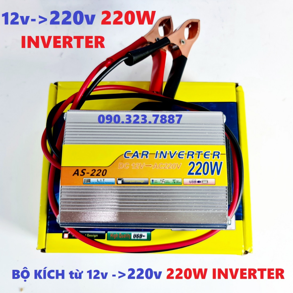 Inverter 12V DC to 220V AC 220W Sine Wave Inverter. | Shopee Singapore