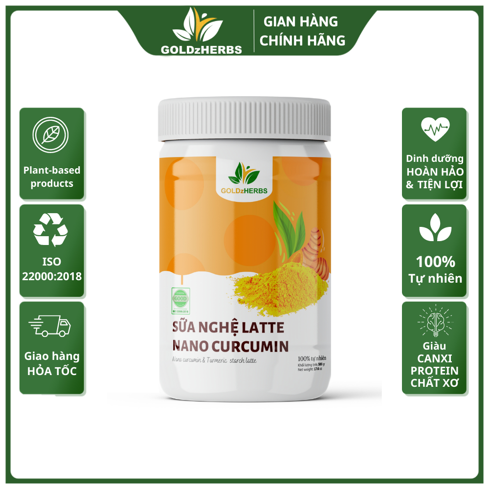 Latte Nano Curcumin GoldzHerbs Turmeric Milk 500g | Shopee Singapore