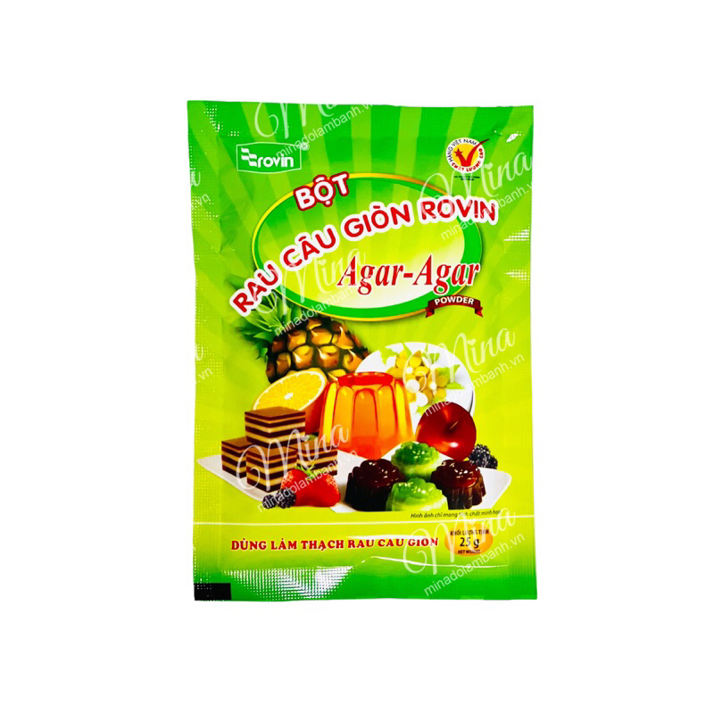 Jelly powder Crispy jelly jelly Hoang Yen Rovin Agar 25g pack | Shopee ...