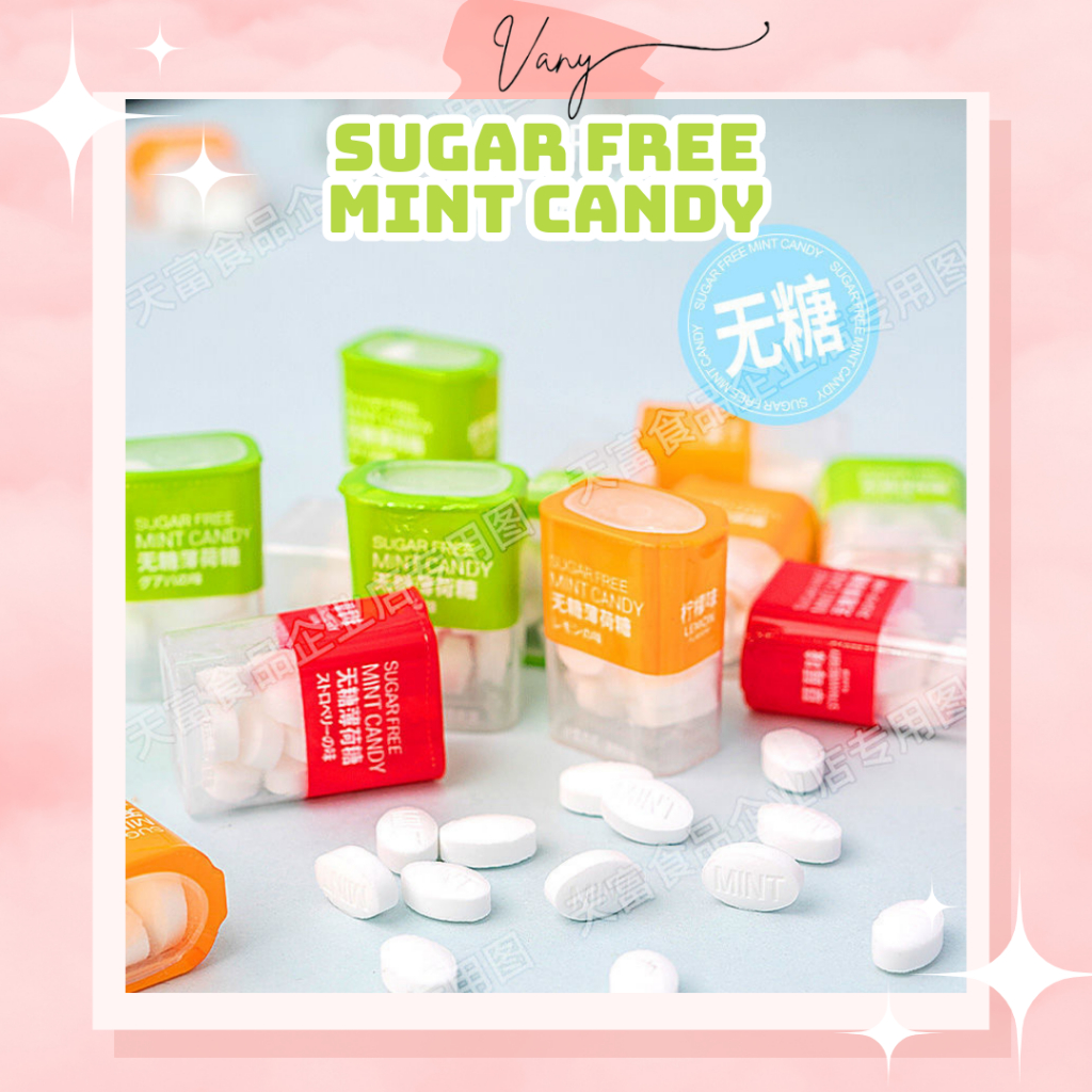 Mini Box of Delicious Sugar-Free Mint Candy with Fruit Flavor ...