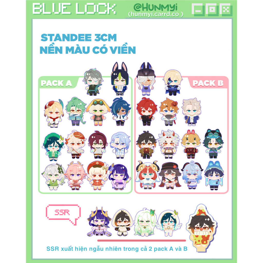 [Standee 3cm] Genshin Impact Doll | Artist: Hunmyi / Tiny mini ...