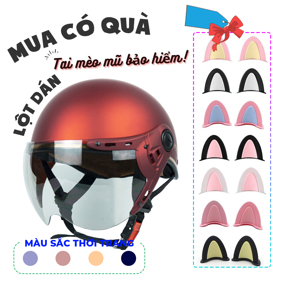 Cat Ears | Random Color Delivery | Super Cute Helmet Stickers With Glue ...