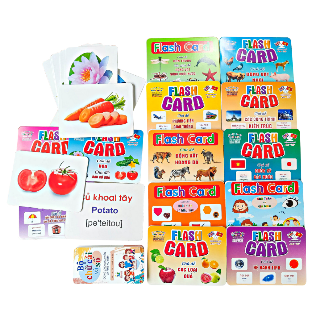 Flashcards - Smart Learning Card Set (252 English Flashcards with 18 ...