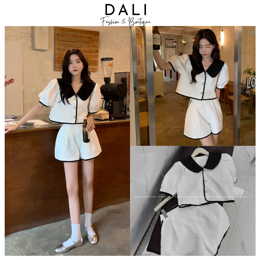 Set Of 2 Croptop + Puff Shorts With Foam Brocade Material, Set Of ...