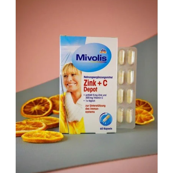 [Mivolis] Zinc Supplement + Vitamin C 60 capsules (Germany) - Mivolis ...