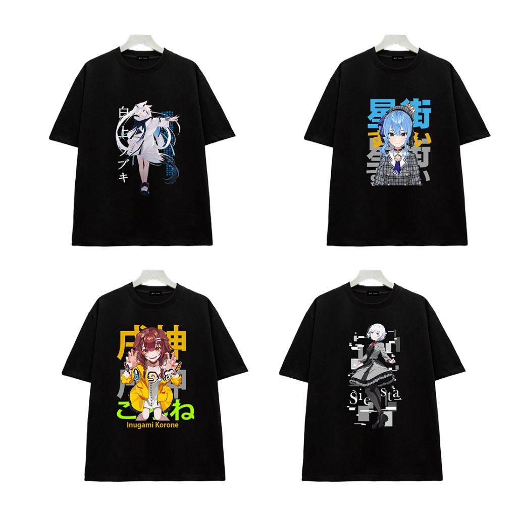 Vtuber Hololive T-shirt Collection. Favorite character shirt models ...