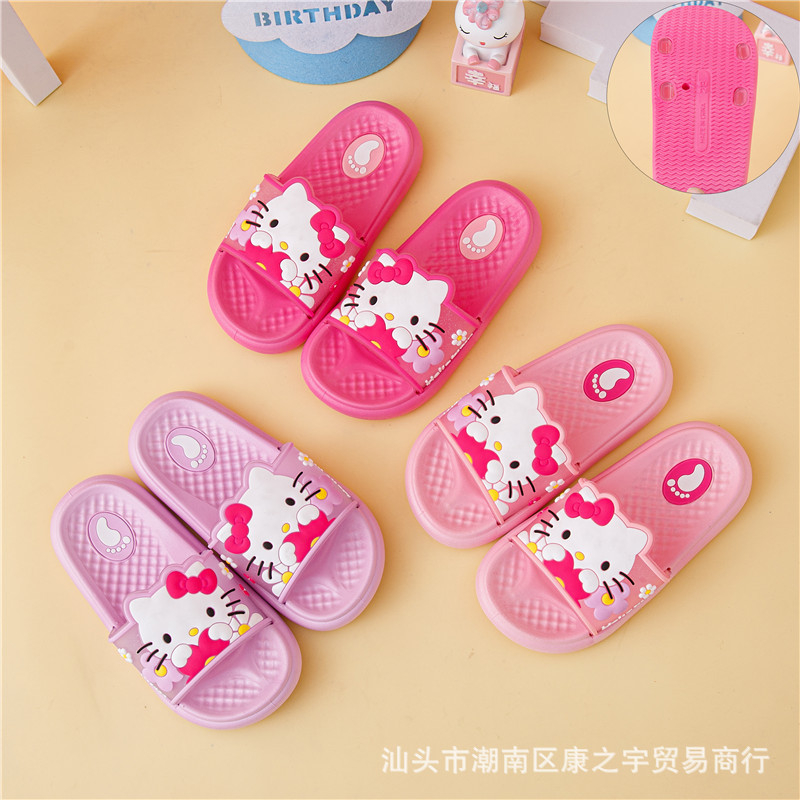 Fashionable Hello Kitty slippers, plastic slippers for girls, anti-slip ...