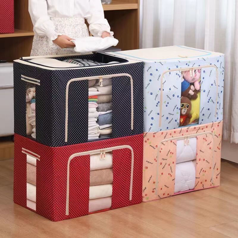 Combo of 4 Steel Frame Storage Boxes, Large Steel Frame Box for Multi ...