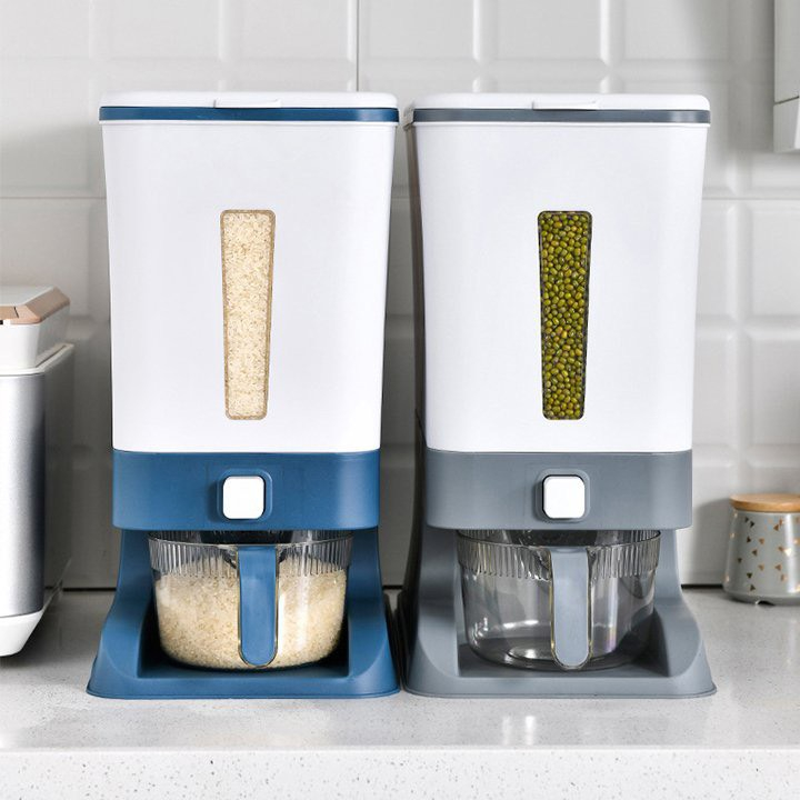 12KG RICE BIN WITH MEASUREMENT CUP, 12Kg Smart Rice Container ...
