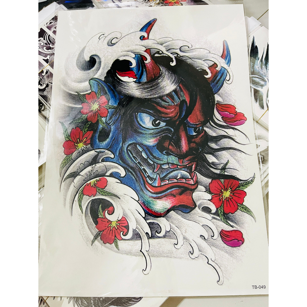 Devil Face Tattoos Full Back | Shopee Singapore