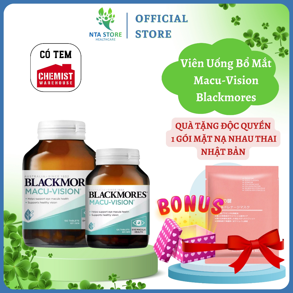 Blackmores Macu-Vision Eye Supplements - Australian Blackmores Macu Eye ...