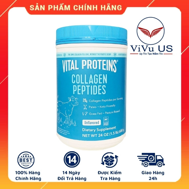 Vital Proteins Collagen Peptides Unflavored Collagen powder 680g from America (new model ...