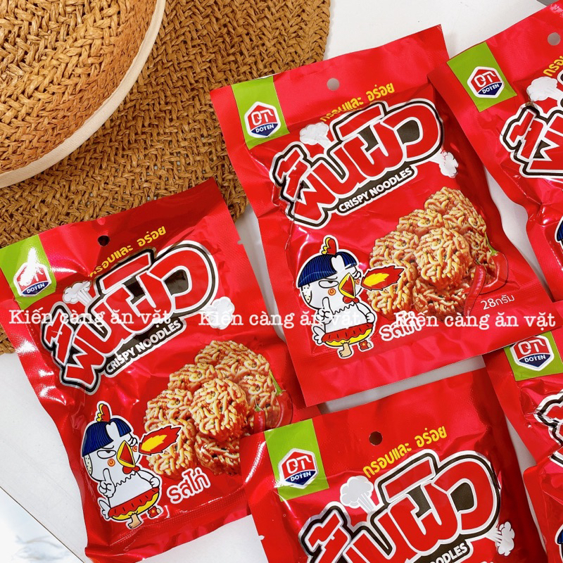 [Red Noodle balls] Instant noodle ball Snack with Thai spicy chicken ...