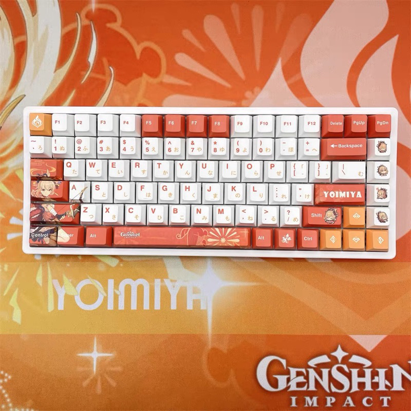 128 keycaps for genshin impact theme mechanical keyboard | Shopee Singapore