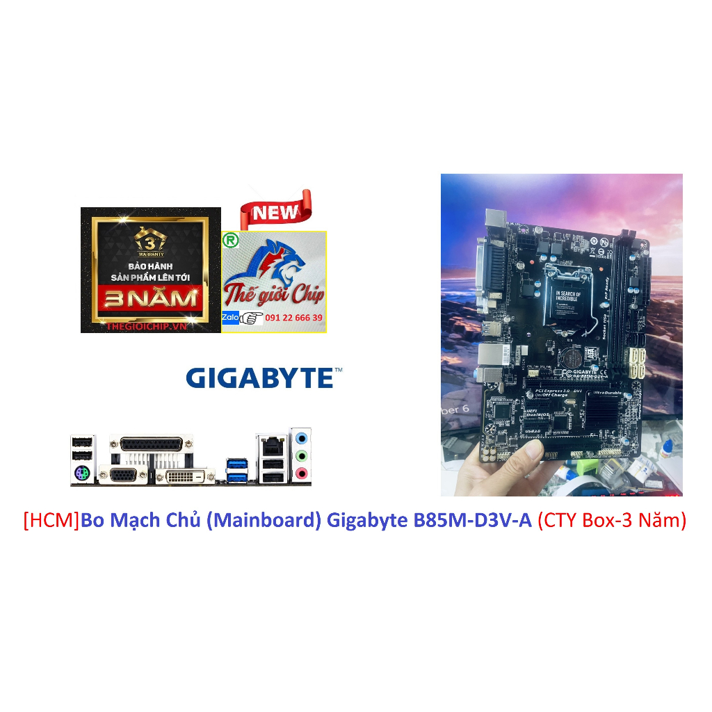 [HCM]Mainboard Gigabyte B85M-D3V-A (CTY Box-3 Years) | Shopee Singapore