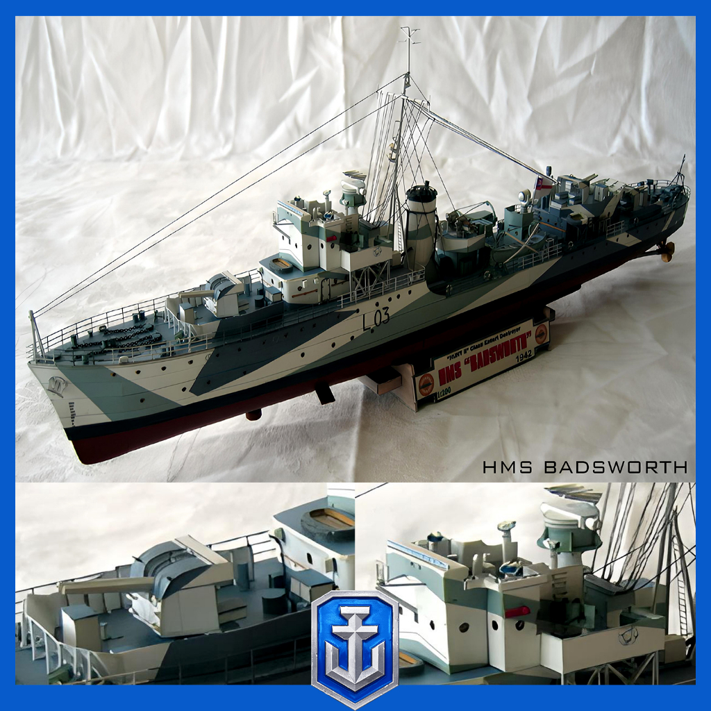 Paper Model of British Royal Navy Battleship HMS BADSWORT | Shopee ...