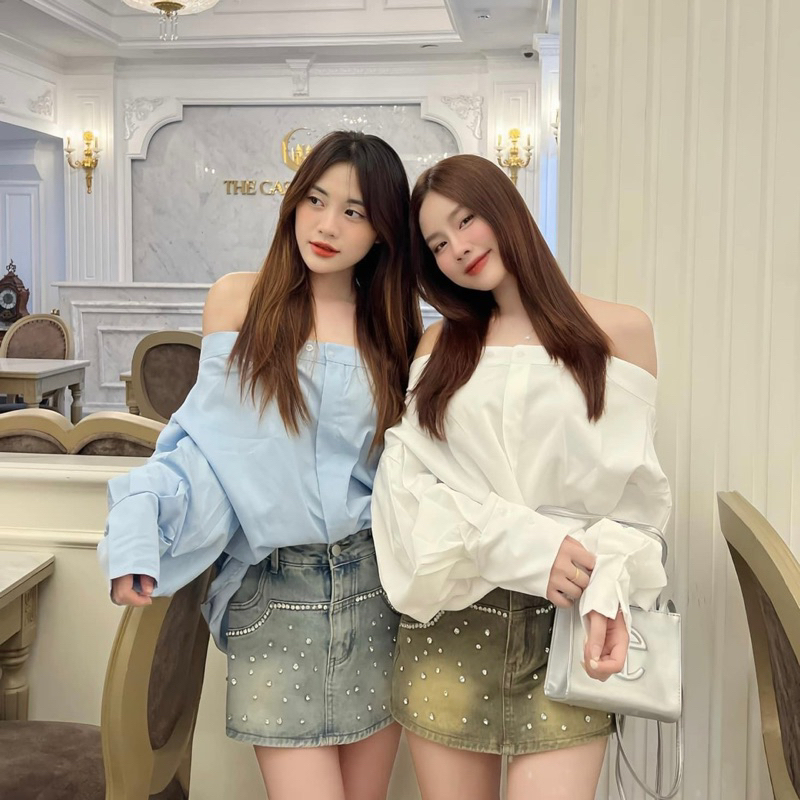 Charming French Style Late-Shoulder Shirt With Pretty Lady Shirt ...
