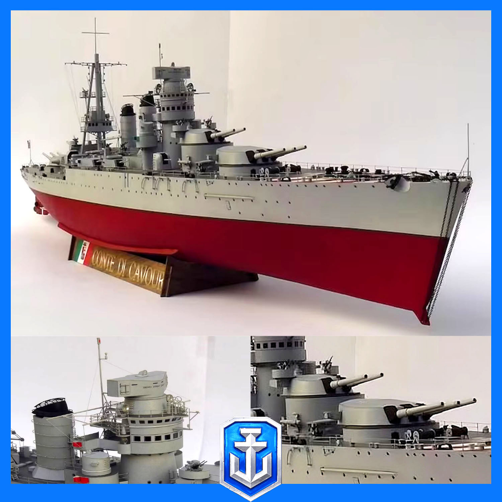 Paper Model of Italian Royal Navy Armored RM CONTE DI CAVOUR | Shopee ...