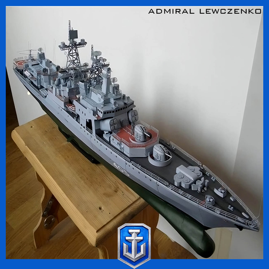 Paper Ship Model ADMIRAL LEWCZENKO Destroyer | Shopee Singapore