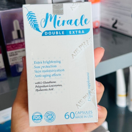 Miracle DOUBLE EXTRA Whitening Oral Tablet, Sunscreen, Reduce ...